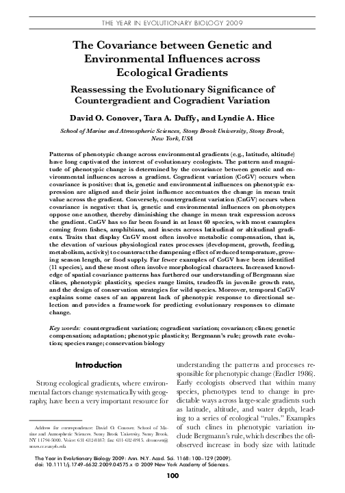 (PDF) The Covariance between Genetic and Environmental Influences ...