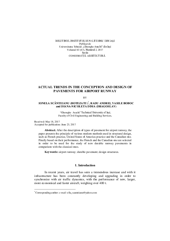 (PDF) Actual Trends in the Conception and Design of Pavements for ...