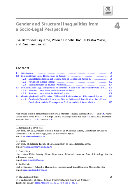 (PDF) Gender and Structural Inequalities from a Socio-Legal Perspective