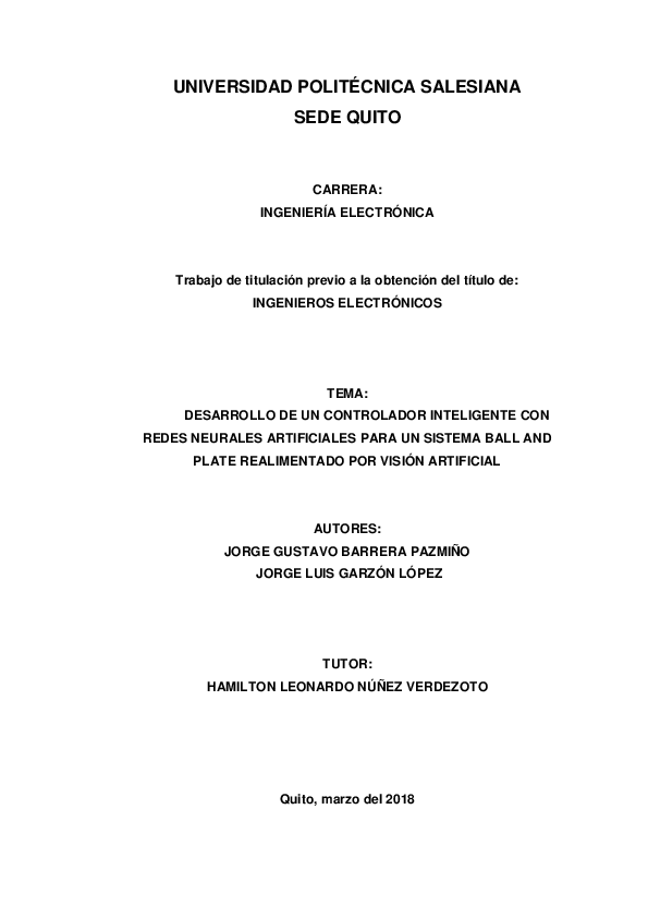 (PDF) Desarrollo de un controlador inteligente con redes neurales ...