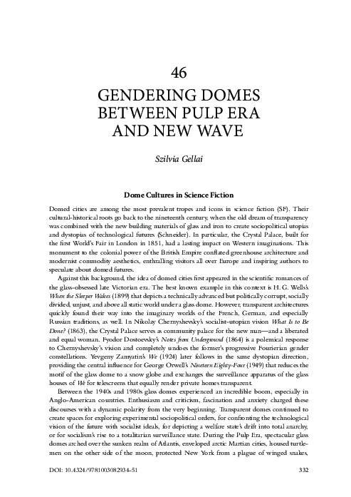 (PDF) Gendering Domes between Pulp Era and New Wave, in: Lisa Yaszek ...