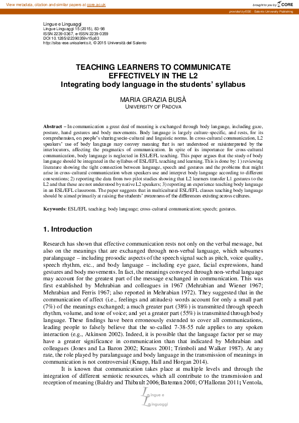 (PDF) Teaching learners to communicate effectively in the L2 ...