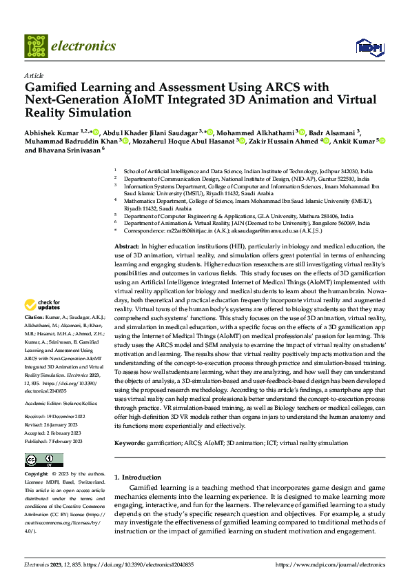 (PDF) Gamified Learning and Assessment Using ARCS with Next-Generation ...