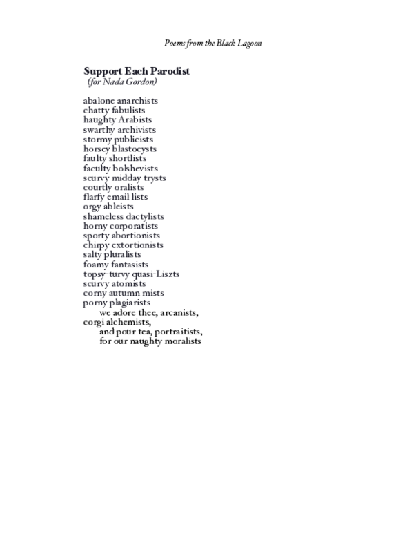 (PDF) Support Each Parodist