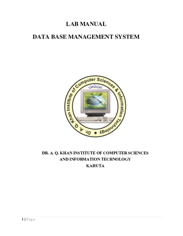 (PDF) DATA BASE MANAGEMENT SYSTEM