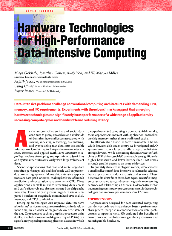 (PDF) Hardware Technologies for High-Performance Data-Intensive ...