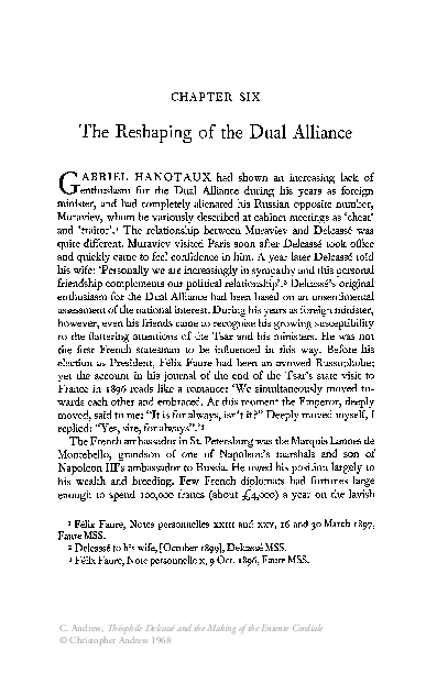 (PDF) The Reshaping of the Dual Alliance