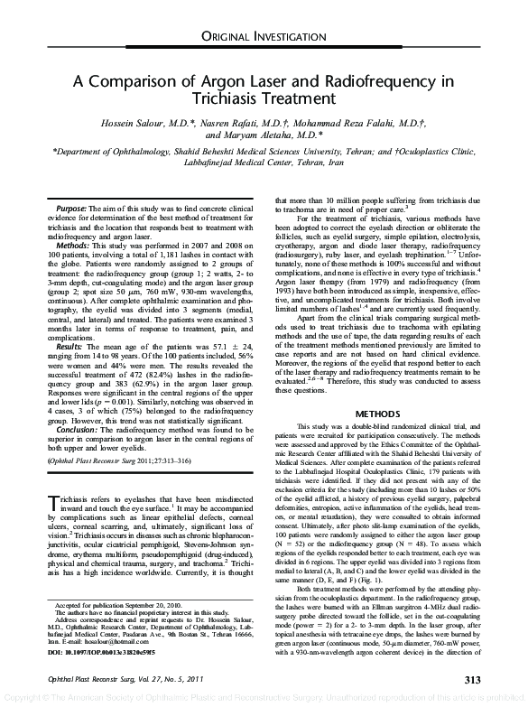 (PDF) A Comparison of Argon Laser and Radiofrequency in Trichiasis ...
