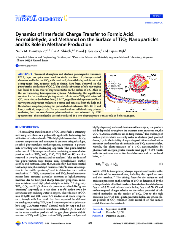 (PDF) Dynamics of Interfacial Charge Transfer to Formic Acid ...