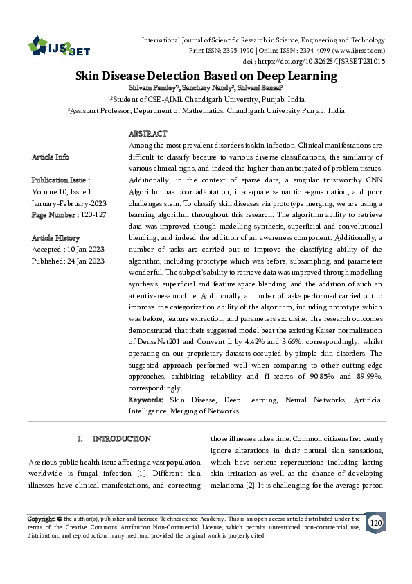 Pdf Skin Disease Detection Based On Deep Learning