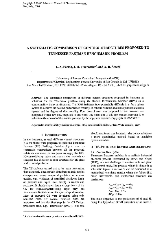(PDF) A Systematic Comparison of Control Structures Proposed to ...