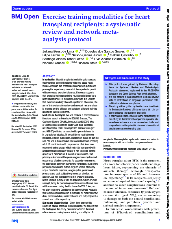 (PDF) Exercise training modalities for heart transplant recipients: a ...