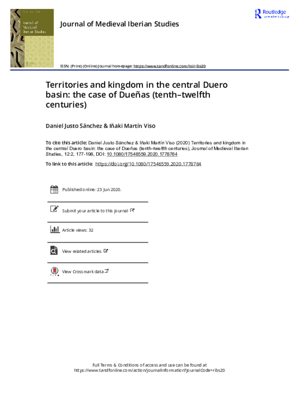 (PDF) Territories and kingdom in the central Duero basin: the case of ...