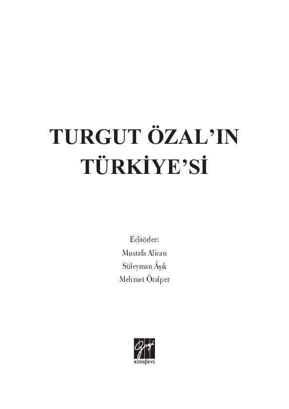 (PDF) TURGUT OZALIN TURKIYESI Balkanları Hatırlamak