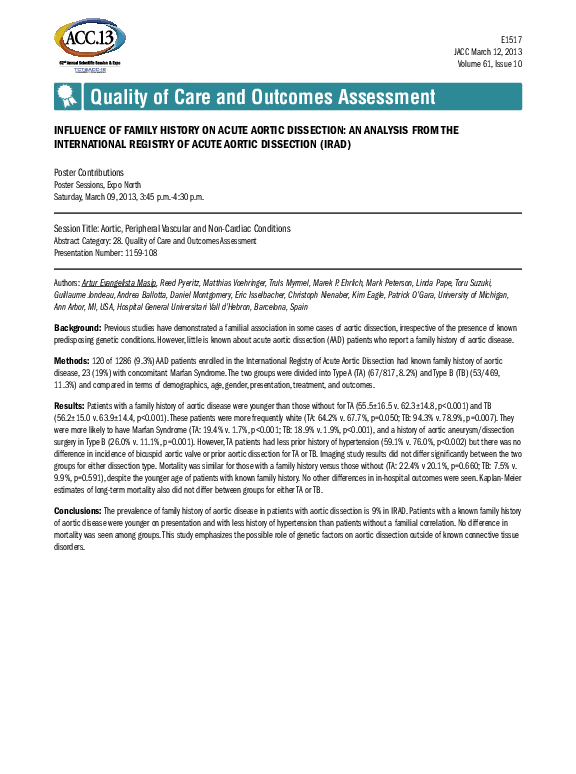 (PDF) Influence of Family History on Acute Aortic Dissection: An ...