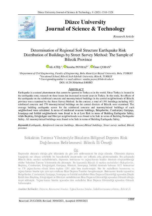 (PDF) Determination of Regional Soil Structure Earthquake Risk ...