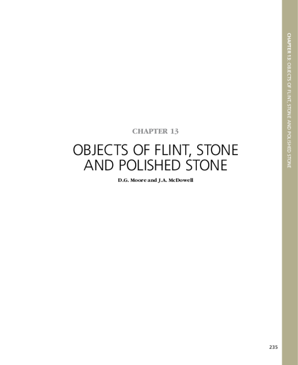 (PDF) Objects of Flint, Stone and Polished Stone
