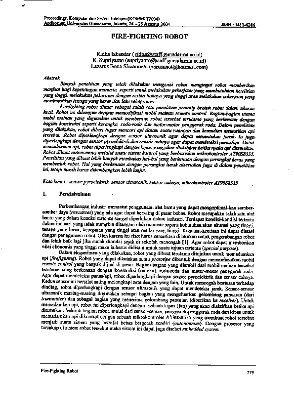 (PDF) Fire-Fighting Robot