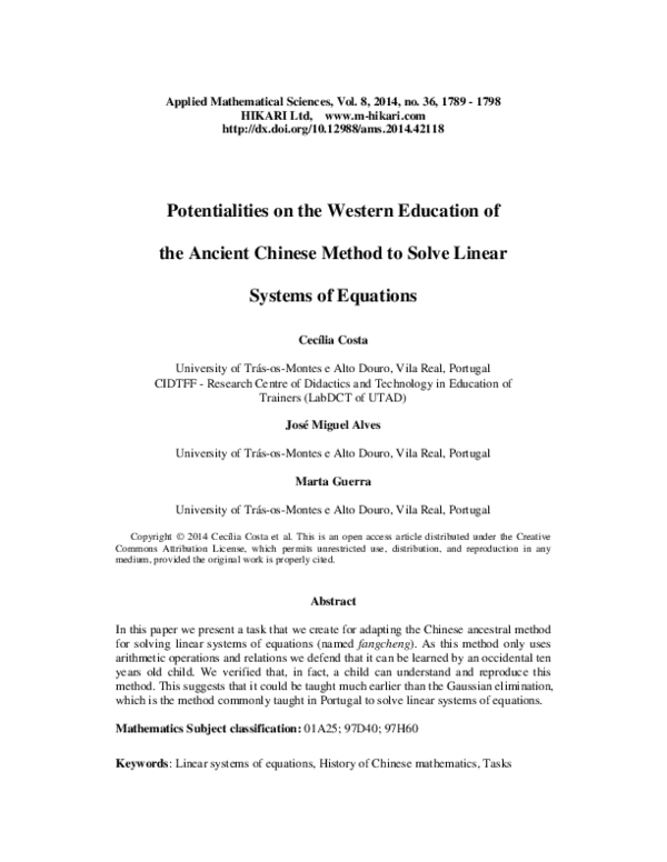 (PDF) Potentialities on the Western education of the ancient Chinese ...
