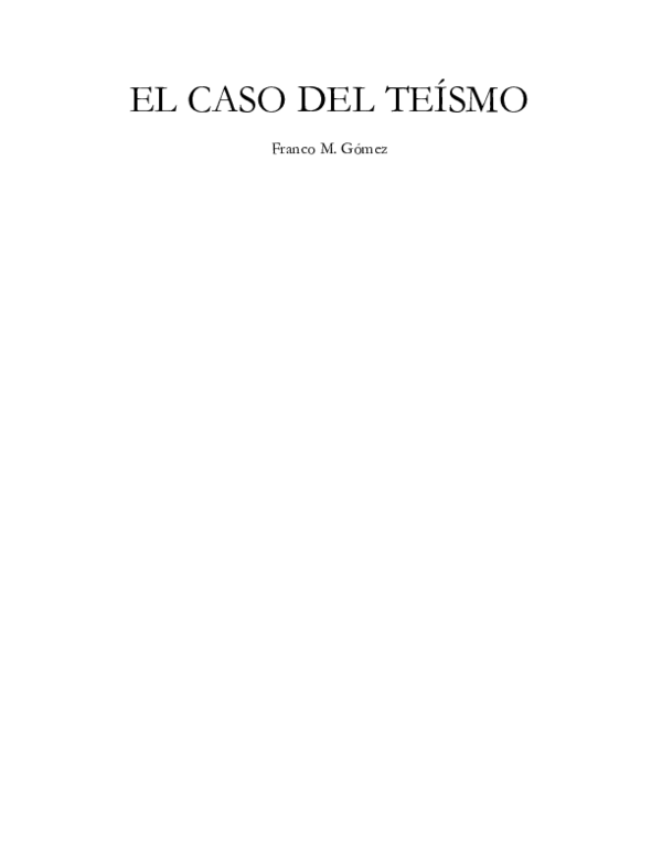 (PDF) EL CASO DEL TEÍSMO