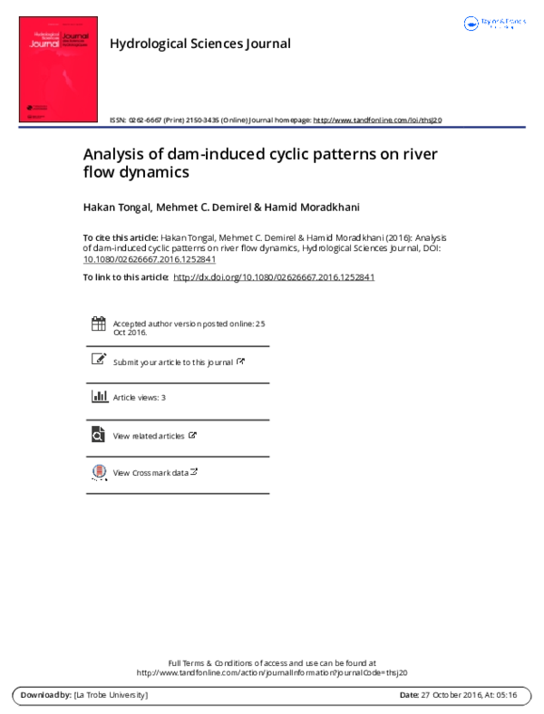 (PDF) Analysis of dam-induced cyclic patterns on river flow dynamics
