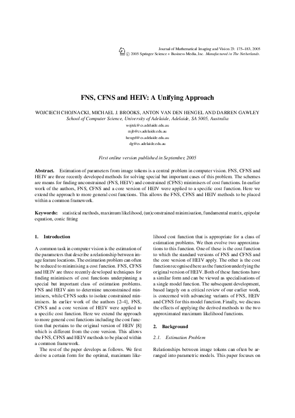 (PDF) FNS, CFNS and HEIV: A Unifying Approach