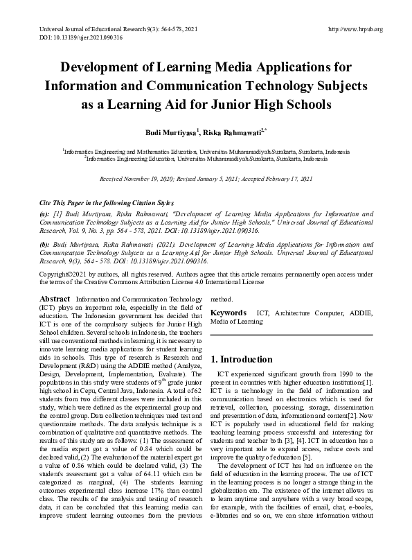 (PDF) Development of Learning Media Applications for Information and ...