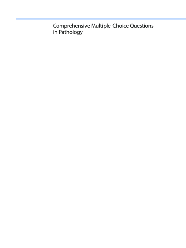 (PDF) Comprehensive Multiple-Choice Questions in Pathology