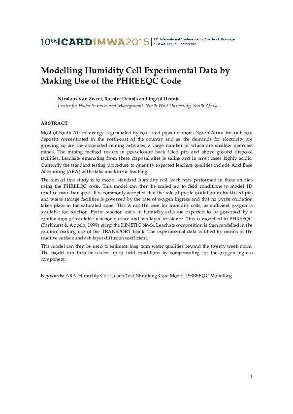 (PDF) Modelling Humidity Cell Experimental Data by Making Use of the ...