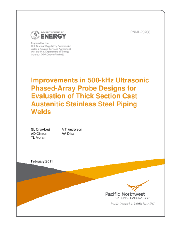 (PDF) Improvements in 500-kHz Ultrasonic Phased-Array Probe Designs for ...