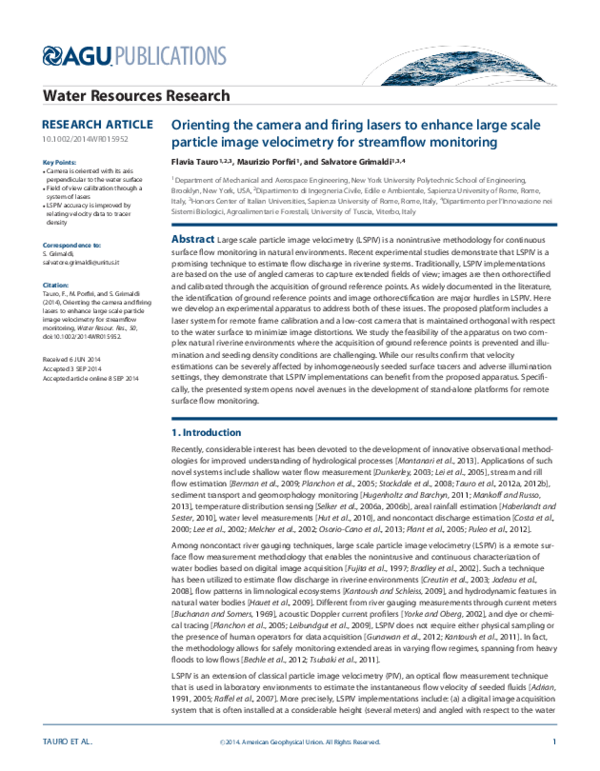 (PDF) Orienting the camera and firing lasers to enhance large scale particle image velocimetry ...