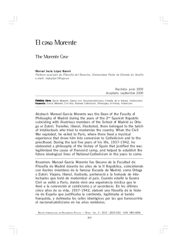 (PDF) El caso Morente