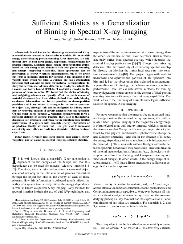 (PDF) Sufficient Statistics as a Generalization of Binning in Spectral ...