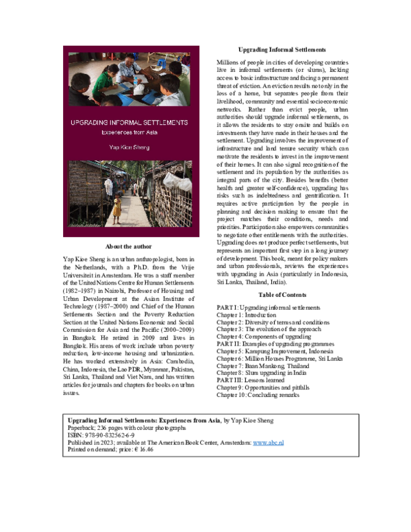 (PDF) Upgrading informal settlements
