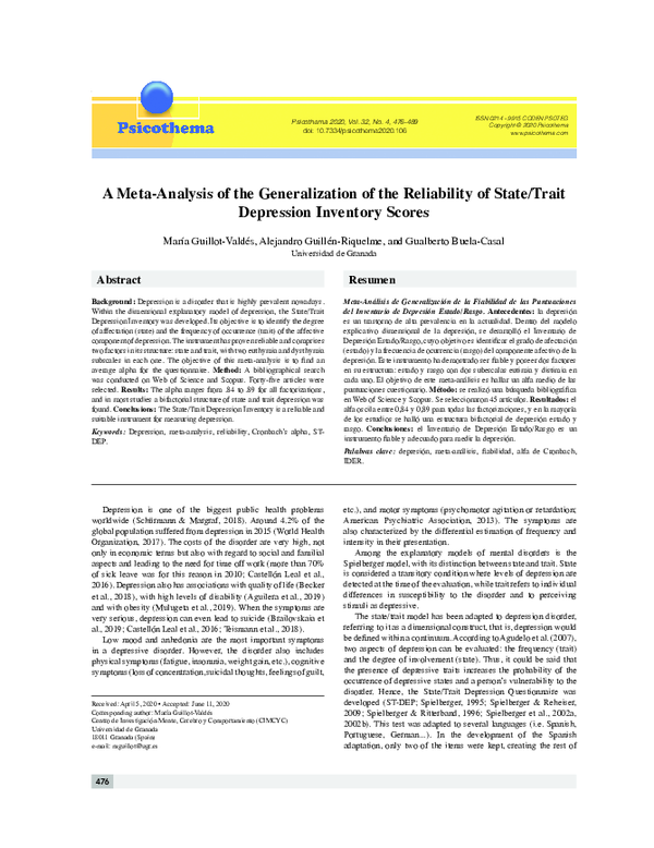 (PDF) A Meta-Analysis of the Generalization of the Reliability of State ...