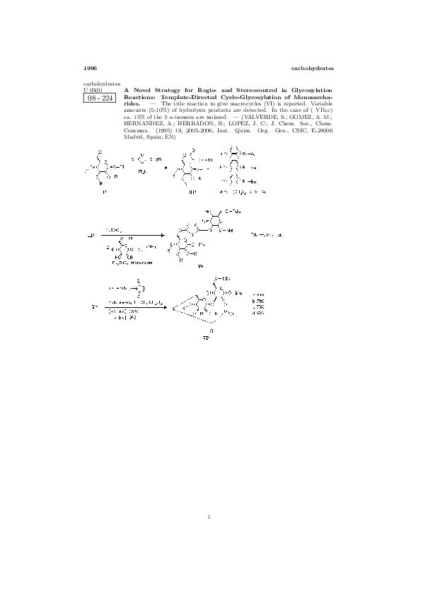 (PDF) ChemInform Abstract: A Novel Strategy for Regio- and Stereocontrol in Glycosylation ...