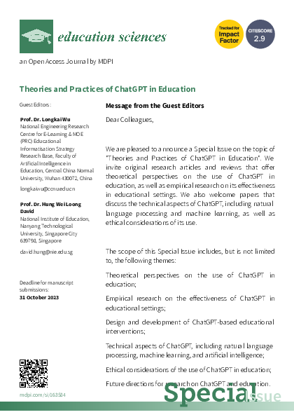 (PDF) Call for paper: Special Issue "Theories and Practices of ChatGPT ...