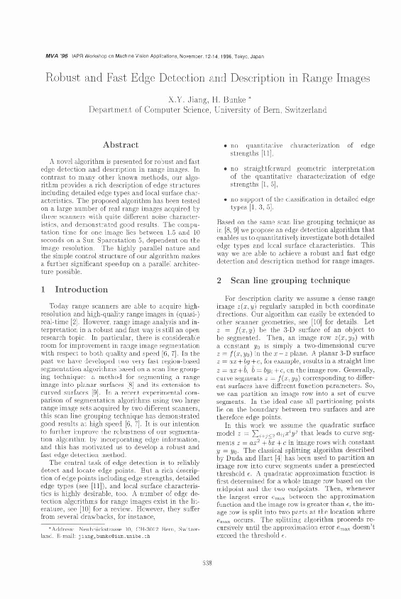 (PDF) Robust and fast edge detection and description in range images