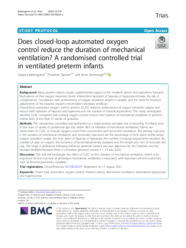 (PDF) Does closed-loop automated oxygen control reduce the duration of ...