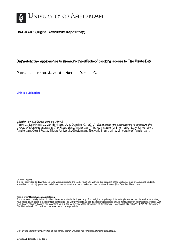 (PDF) Baywatch: Two approaches to measure the effects of blocking ...