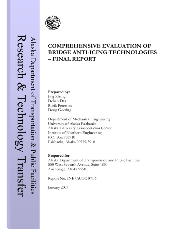 (PDF) Research & Technology Transfer COMPREHENSIVE EVALUATION OF BRIDGE ...
