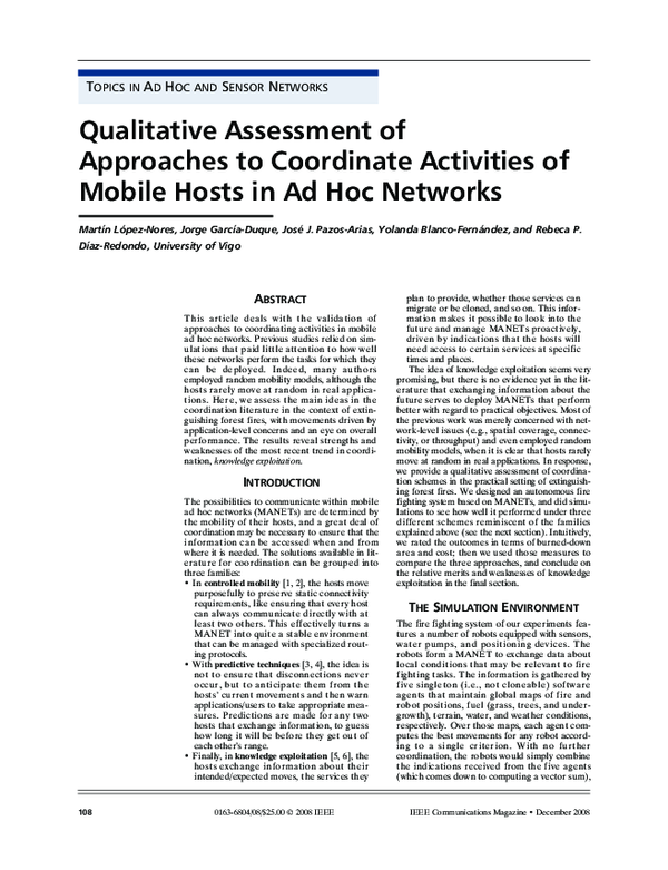 (PDF) Assessing Coordination in Mobile Ad Hoc Networks