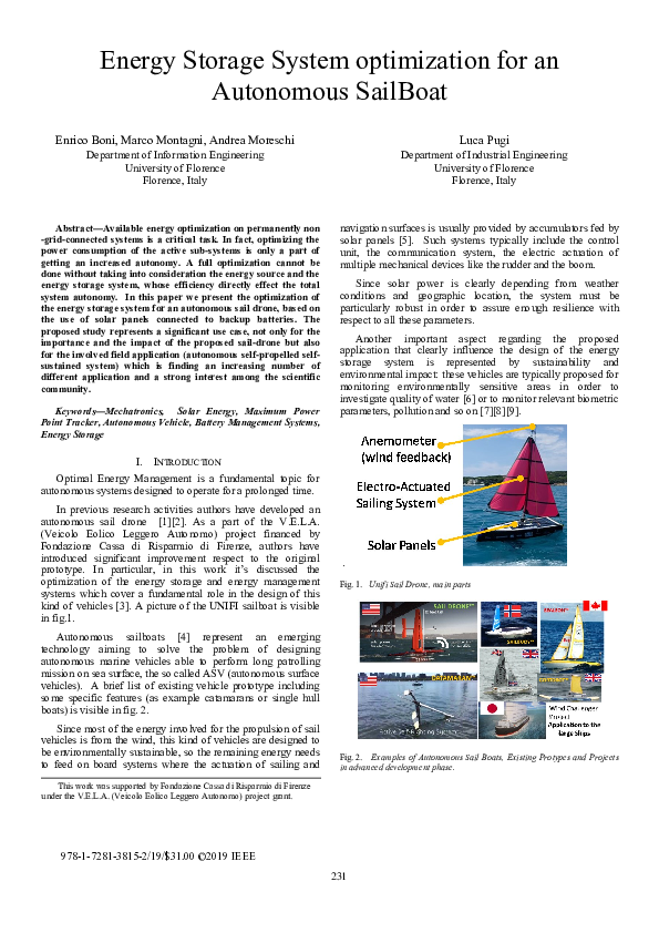 (PDF) Energy Storage System optimization for an Autonomous SailBoat | Marco Montagni - Academia.edu