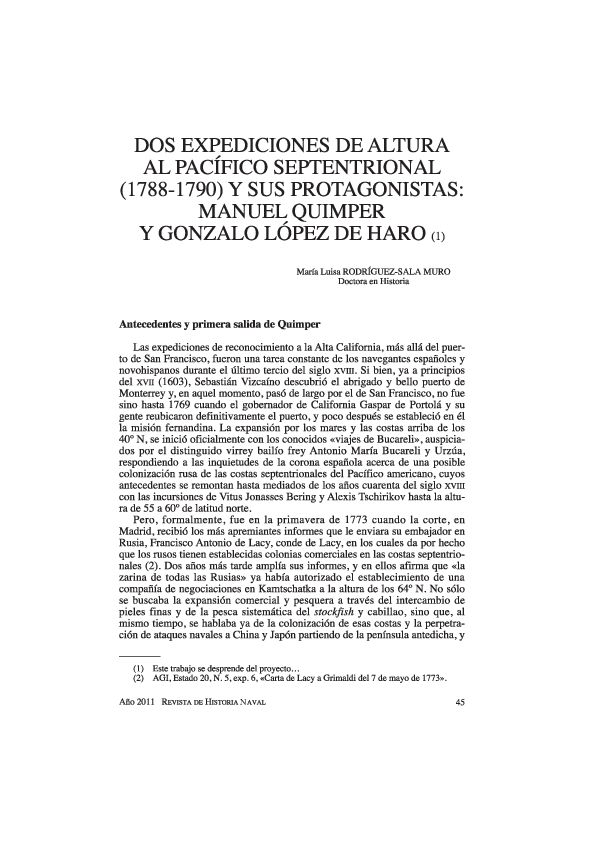 (PDF) Dos expediciones de altura al Pacífico septentrional (1788-1790) y sus protagonistas ...