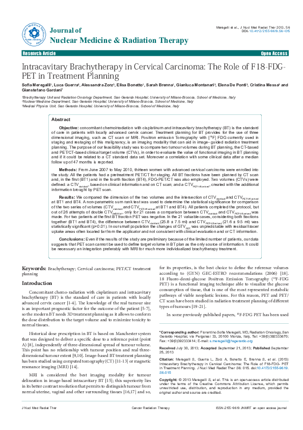 (PDF) Intracavitary Brachytherapy in Cervical Carcinoma: The Role of ...