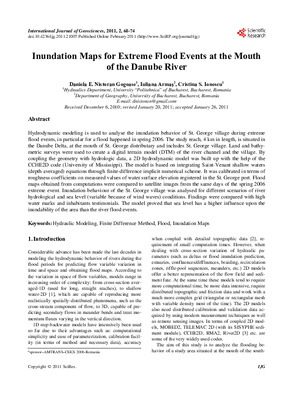 (PDF) Inundation Maps for Extreme Flood Events at the Mouth of the ...