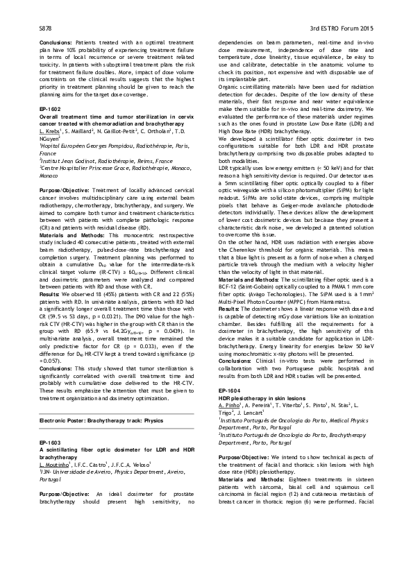 (PDF) EP-1604: HDR plesiotherapy in skin lesions