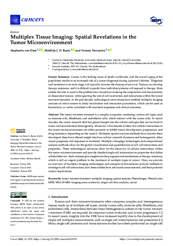 (PDF) Multiplex Tissue Imaging: Spatial Revelations in the Tumor Microenvironment