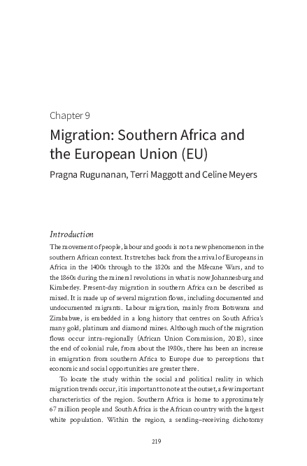 (PDF) Migration: Southern Africa and the European Union