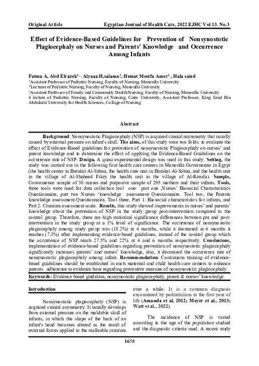 (PDF) Effect of Evidence-Based Guidelines for Prevention of ...